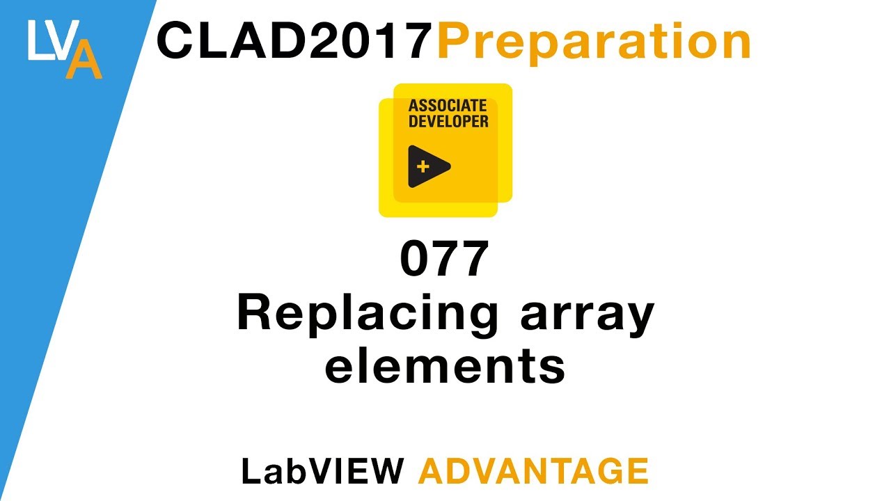 Labview Clad 077 Replacing Array Elements Youtube