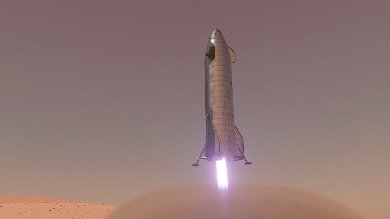 Spacex Starship Mars Landing Short Animation Youtube