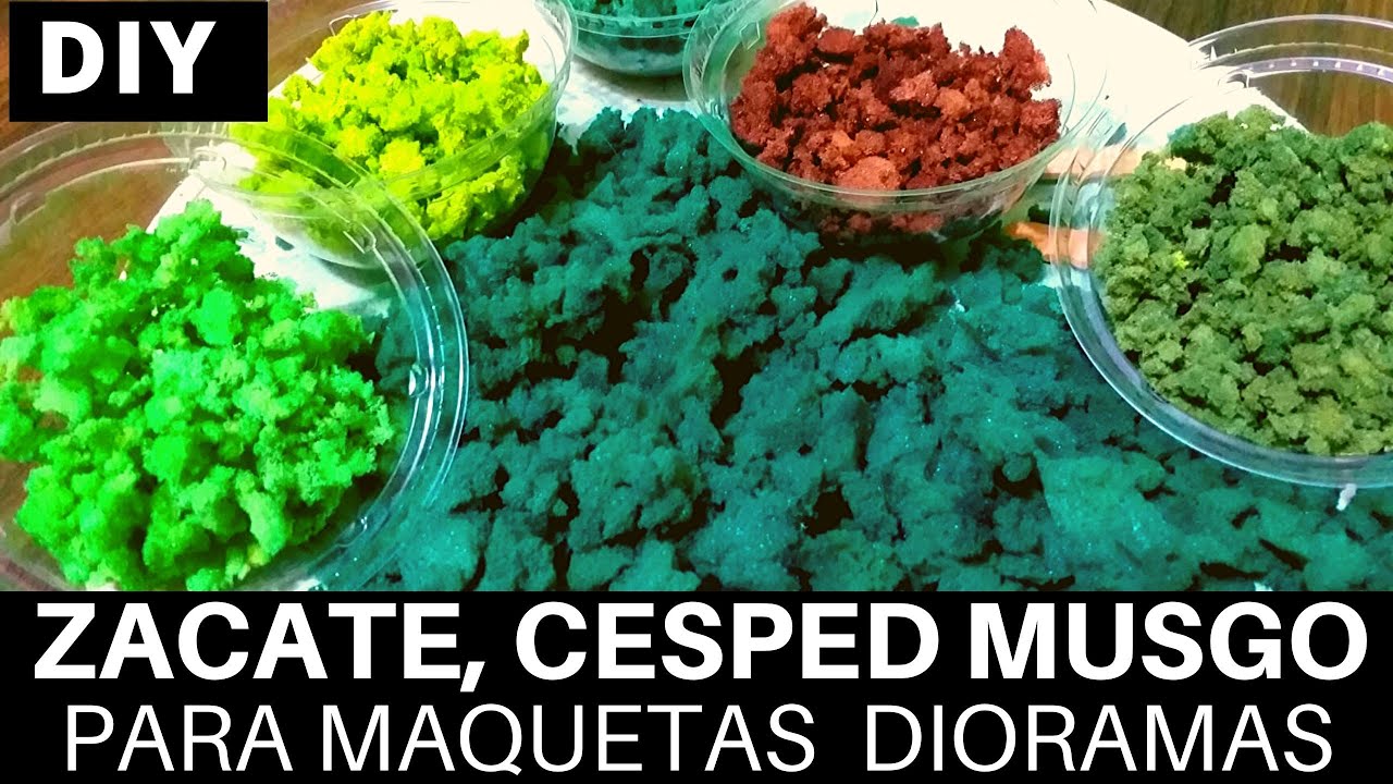 Como Hacer Cesped Zacate Musgo Pasto Para Maquetas Y Dioramas Facil