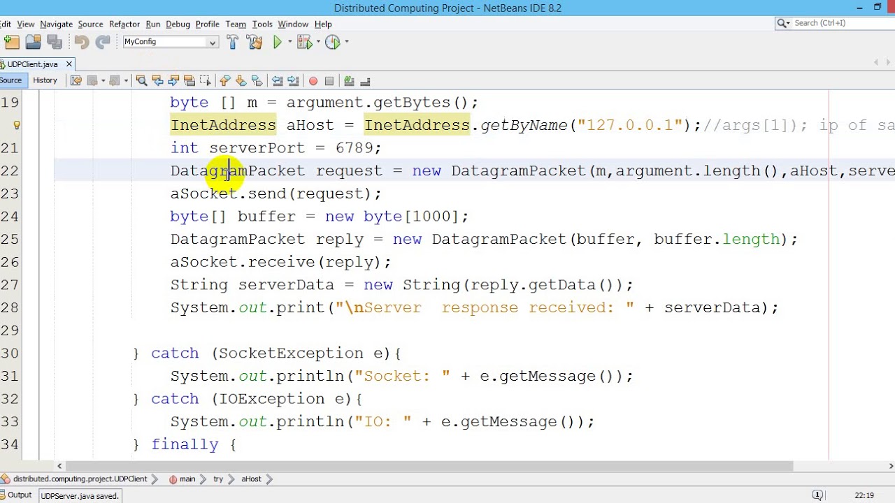 How Udp Server And Client Communicate With Each Other Youtube