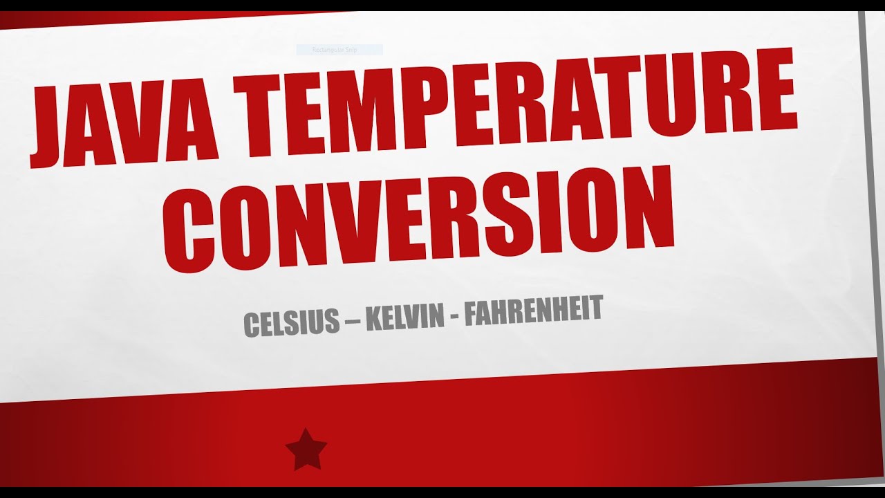Java Simple Temperature Conversion Program Youtube