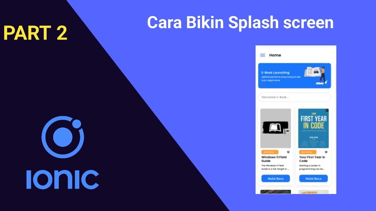 Ionic Part 2 Bikin Splash Screen Youtube
