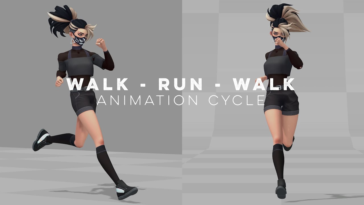 Walk To Run To Walk Animation Cycles Akali Youtube