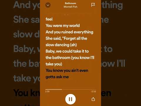 Montell Fish Bathroom Lyrics Youtube
