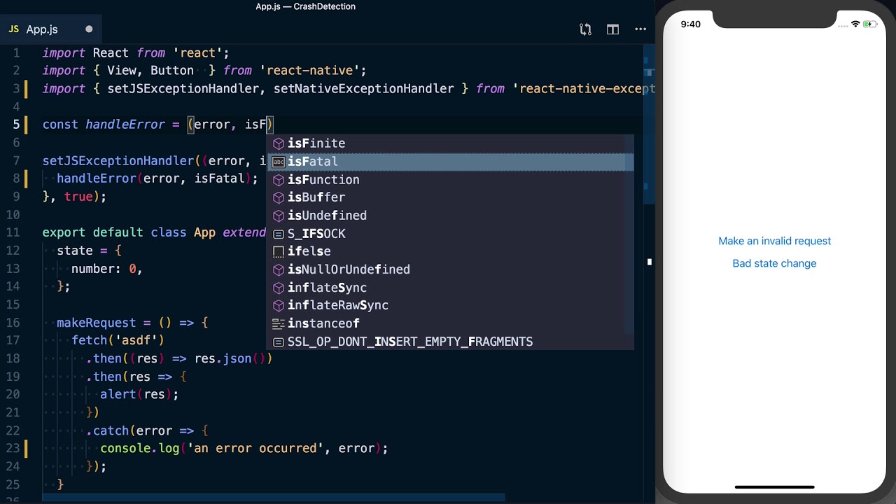 How To Detect Crashes In A React Native App Youtube