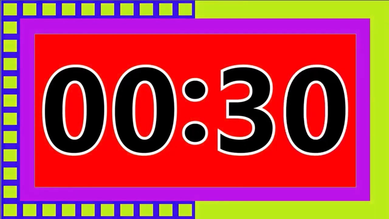 30 Seconds Countdown Timer Youtube