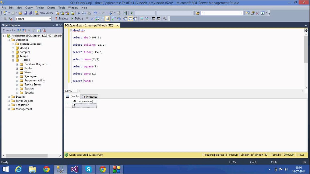 9 Sql Server Tutorial Mathematical Functions Youtube