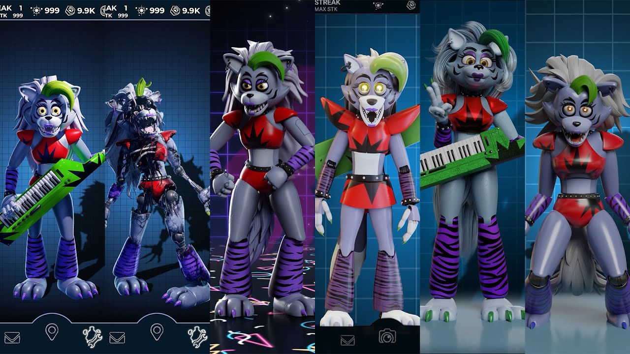 Roxanne Wolf And Extra Skins Fnaf Ar Animations Youtube