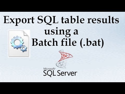 How To Export Sql Table Records Using A Windows Batch File Bat Ms