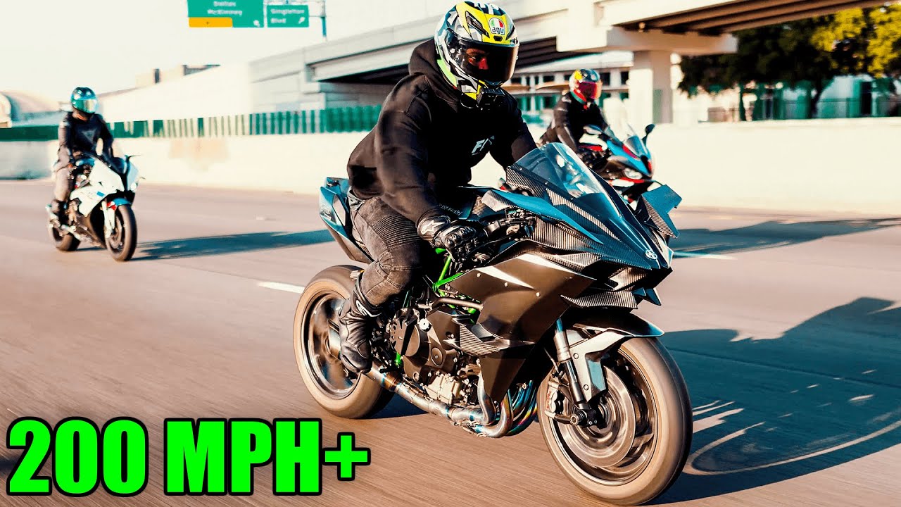 Ninja H2r Top Speed Run рџ ј First Ride Review M1000rr S1000rr Youtube