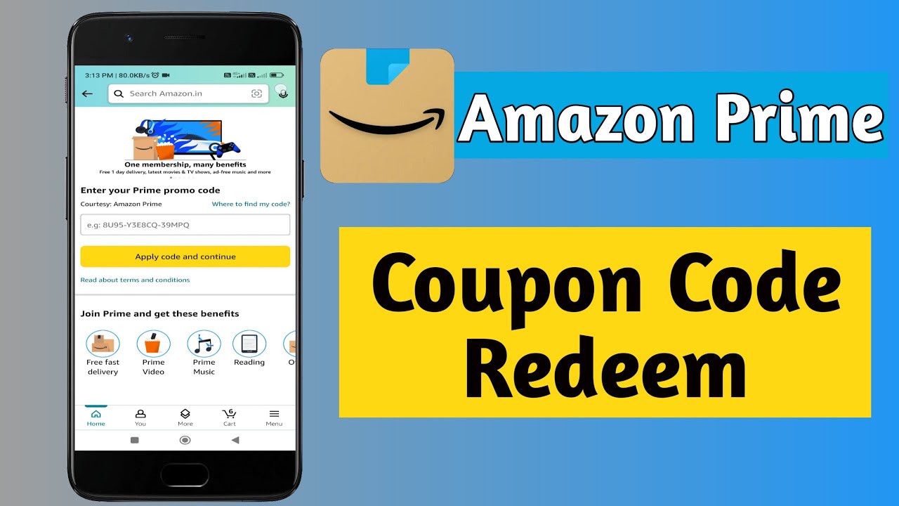 How To Redeem Amazon Prime Membership Coupon Code Youtube