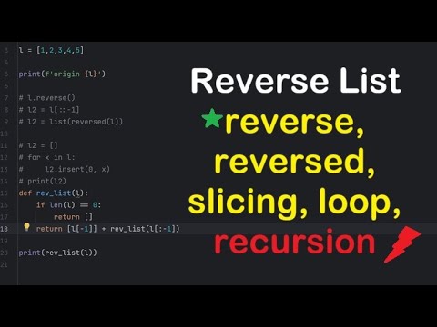 Python List Reverse Using Method Reverse Reversed Function Slicing
