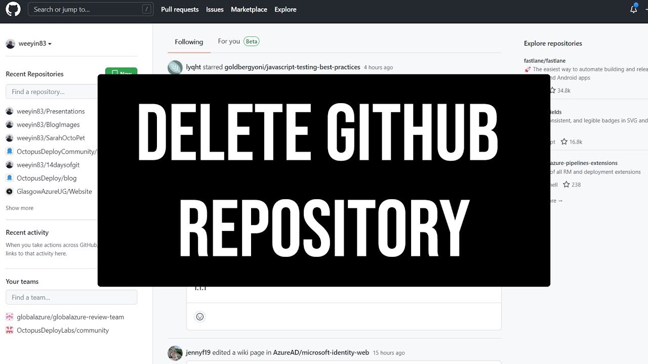 How To Delete A Repository In Github 2024 Youtube