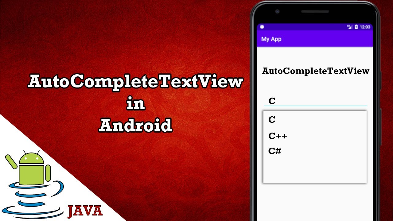 Autocompletetextview In Android Studio Youtube