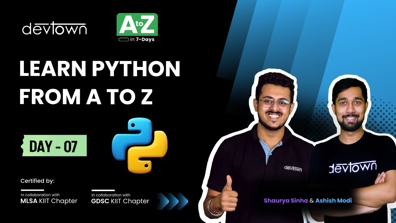 Live Day 07 Learn Python From A To Z Complete In 7 Days Youtube