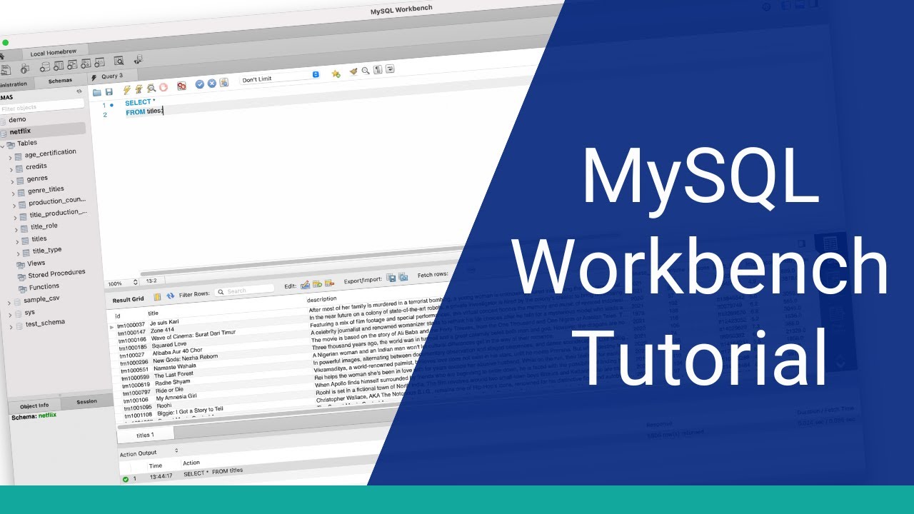 Mysql Workbench Tutorial Youtube
