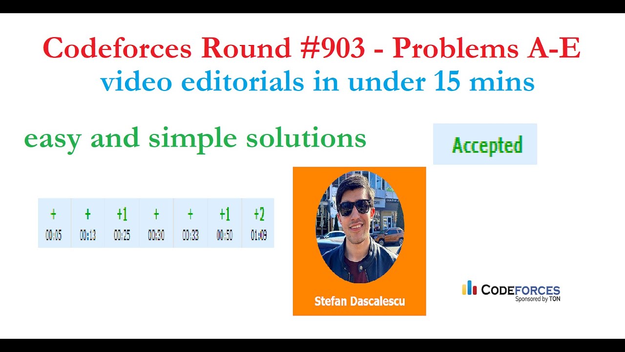 Codeforces Round 903 Div 3 Problems A E Video Editorial Youtube