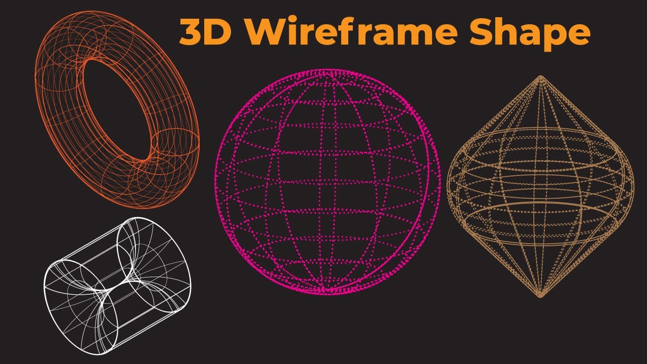 3d Wireframe Shapes In Adobe Illustrator Youtube