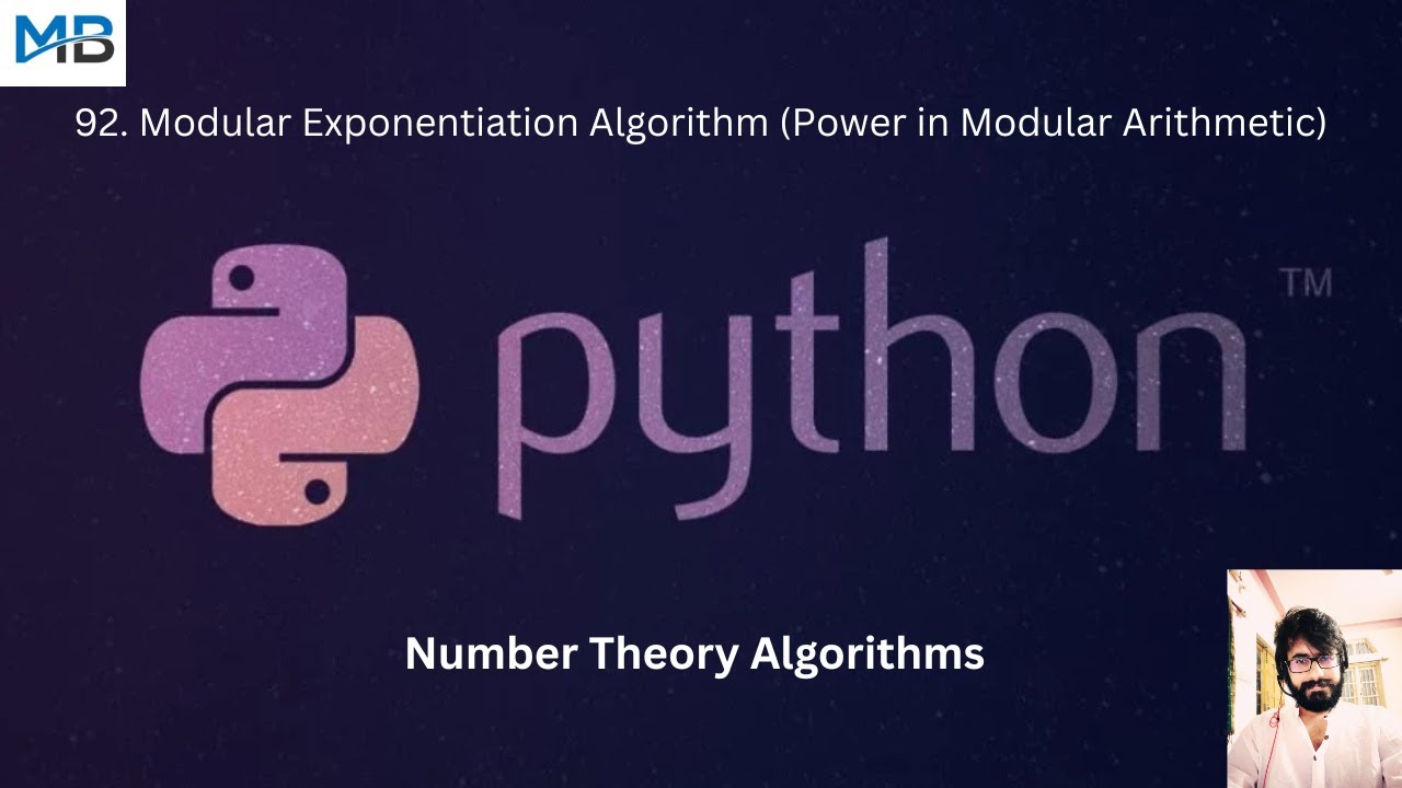 92 Modular Exponentiation In Python Youtube