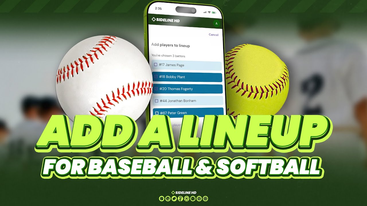 Sidelinehd Pro Tips Adding A Baseball Or Softball Lineup Youtube