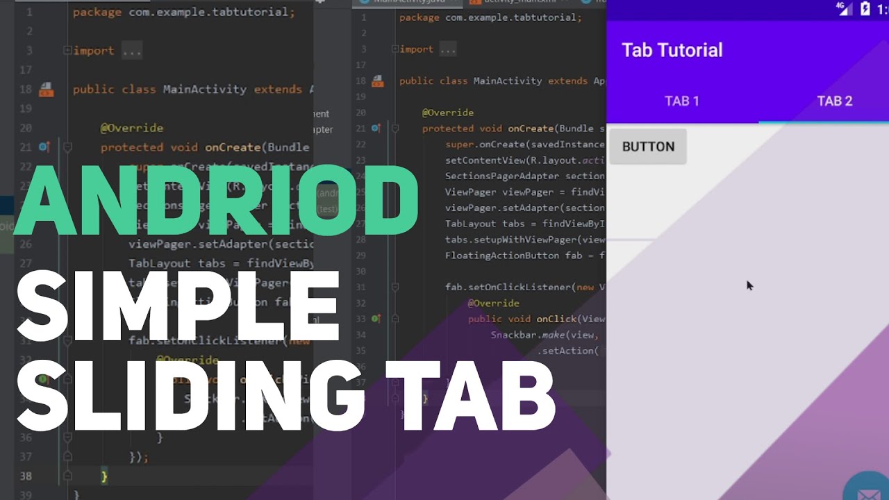 Sliding Tabs Android Studio Java Youtube
