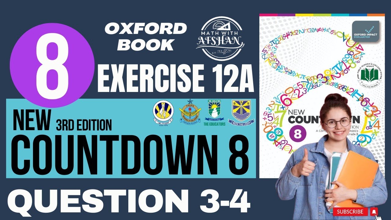 Class 8th Math Exercise 12a Question 3 4 New Countdown Third Edition