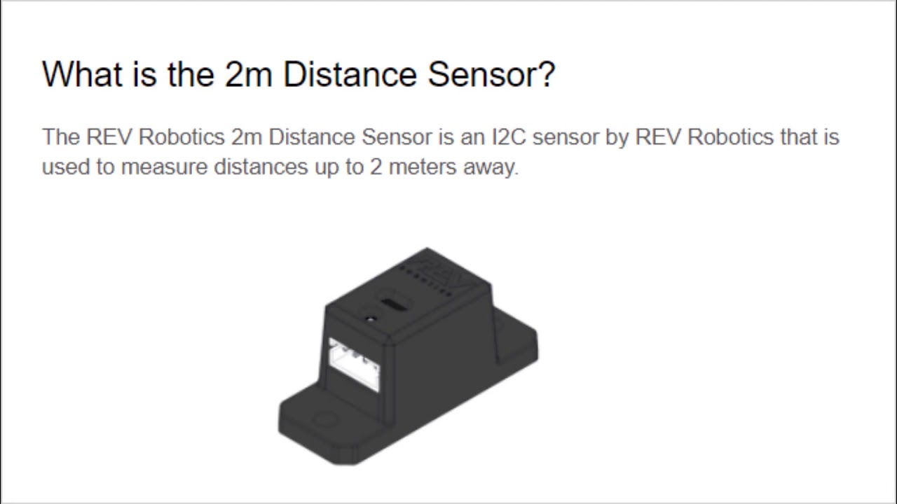 Introduction To Rev Robotics 2m Distance Sensor Youtube
