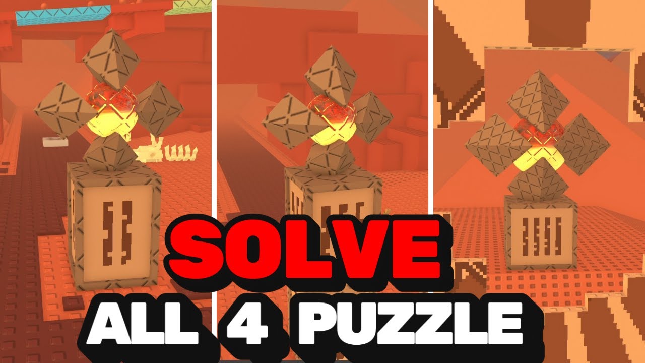 How To Solve All 4 Puzzle In Block Tales Demo 4 Roblox Youtube
