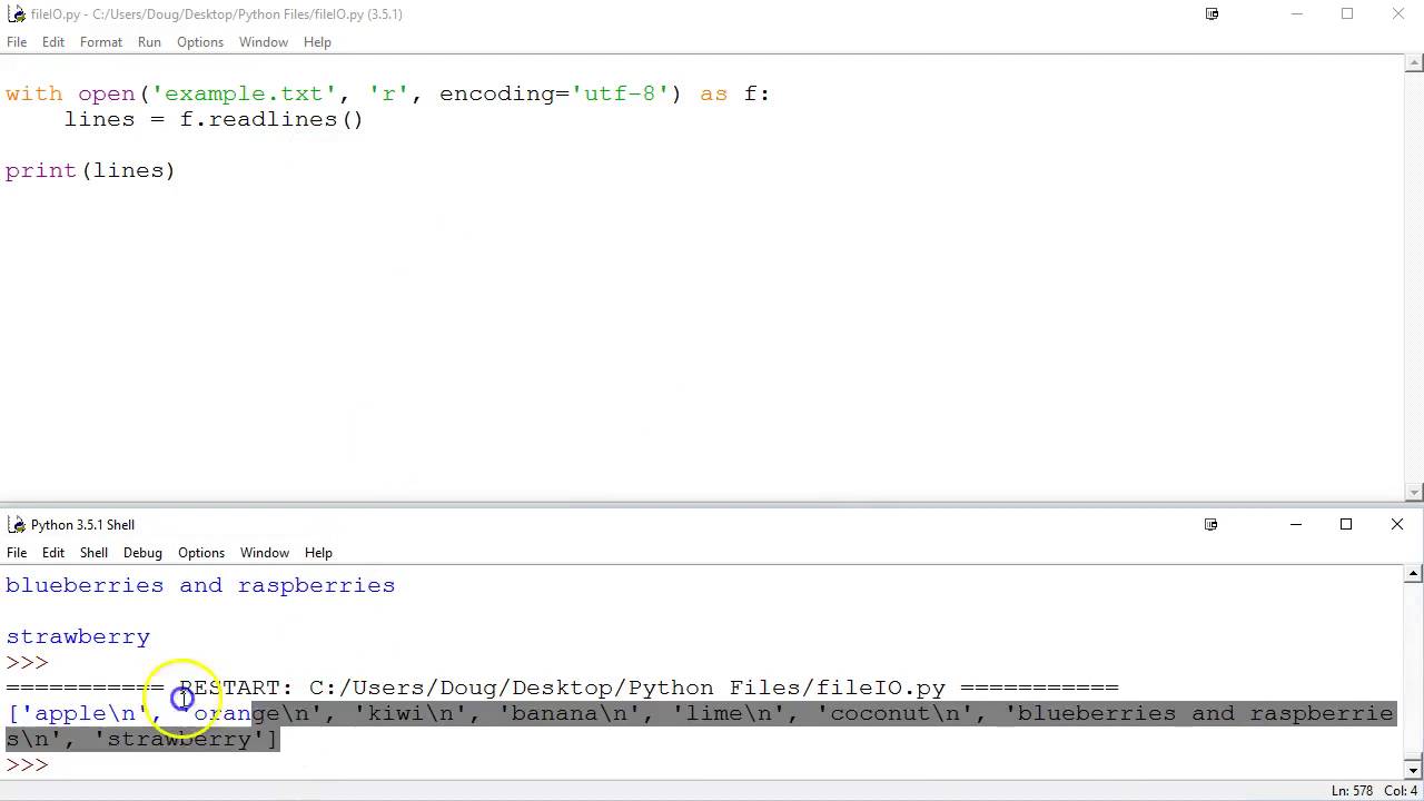 File I O In Python 3 Youtube