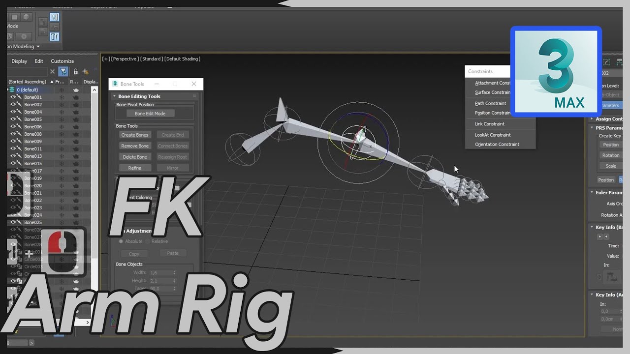 Quick Fk Arm Rigging In 3dsmax Youtube