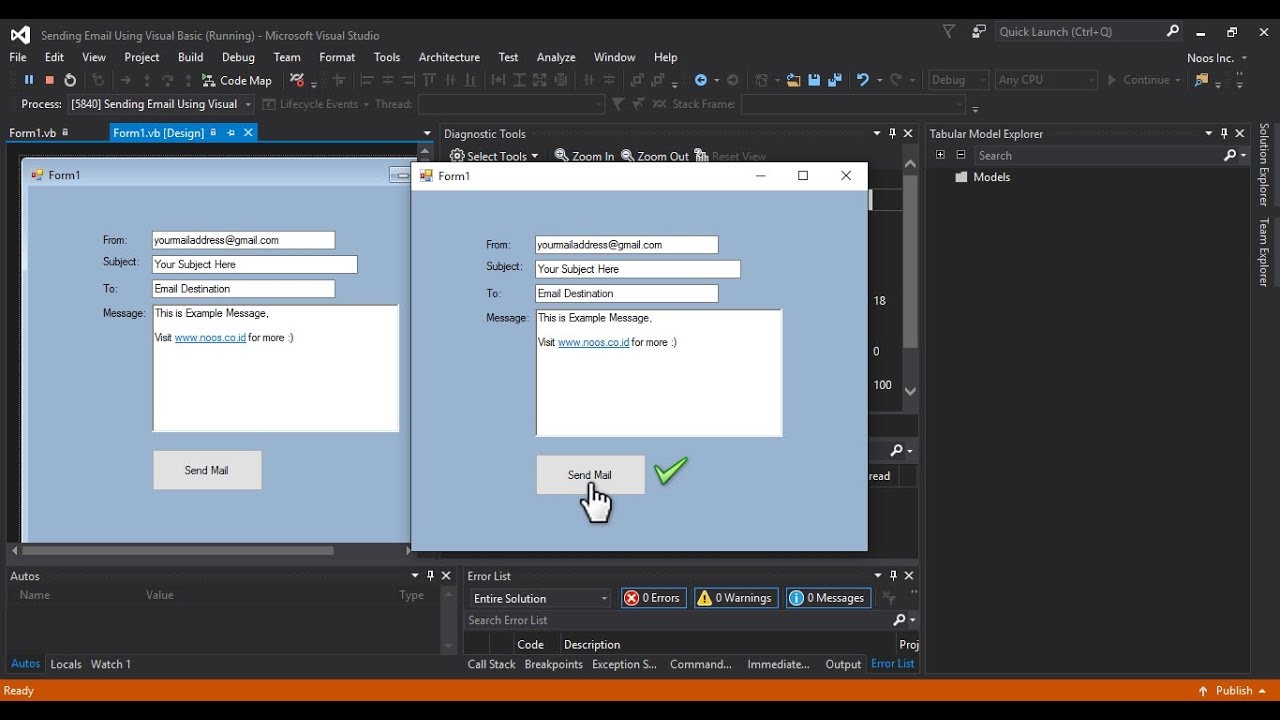 Sending Email Using Visual Basic Net Youtube