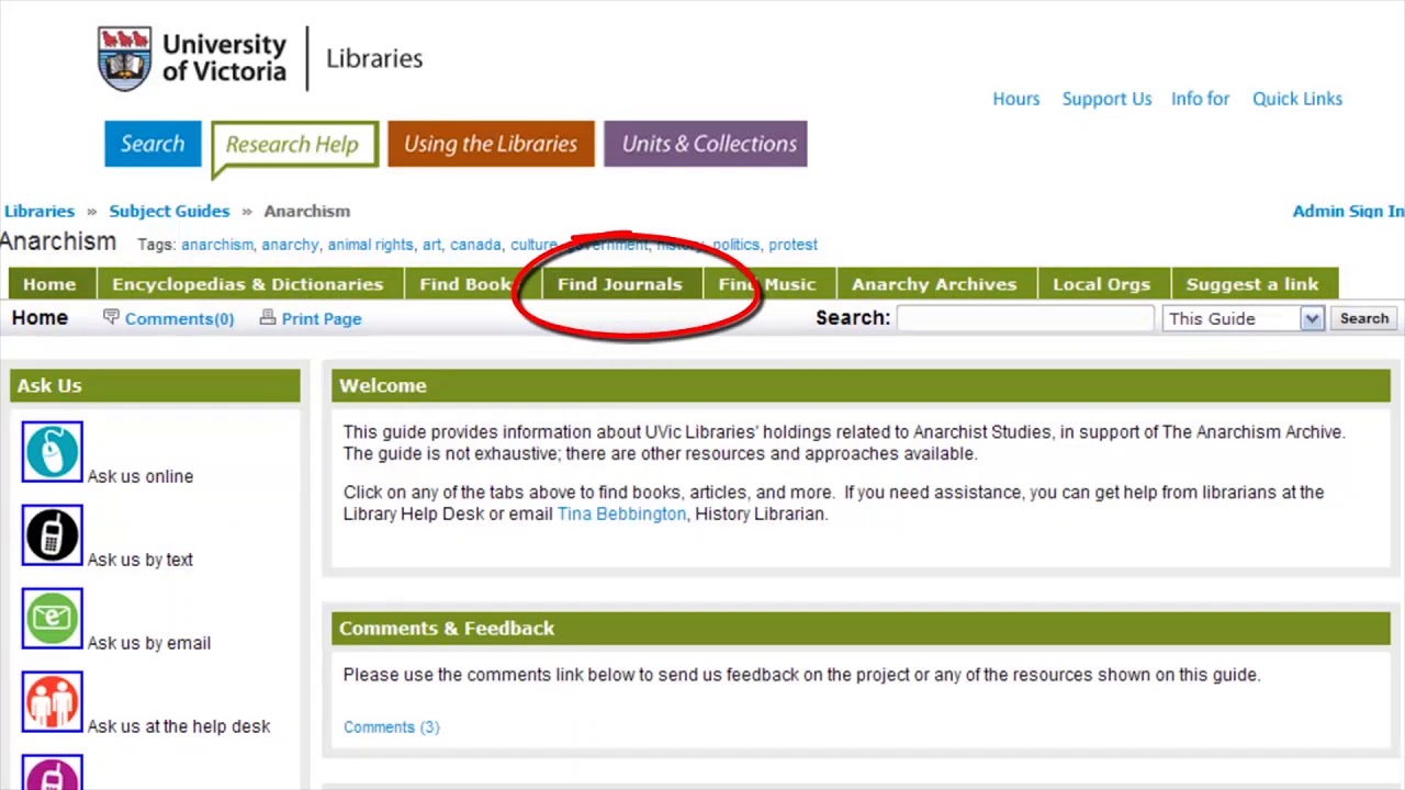 Subject Guides Uvic Libraries Research Help Video Youtube