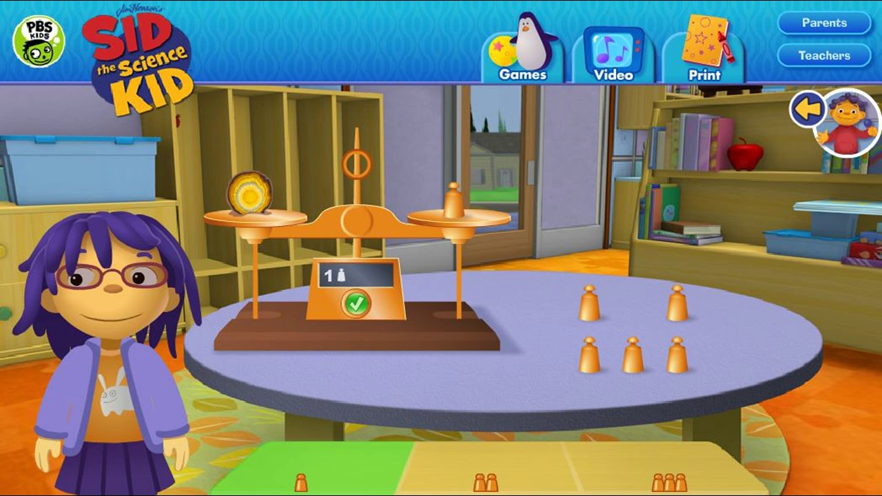 Sid The Science Kid Game Video Sids Science Fair Pan Balance Youtube