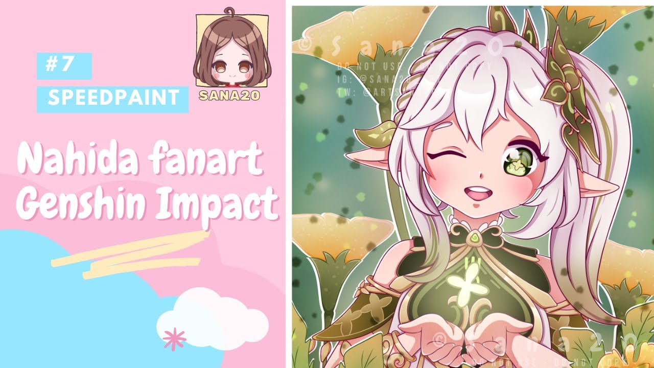 Speedpaint рџњџ Nahida Fanart Genshin Impact Clipstudiopaint Youtube