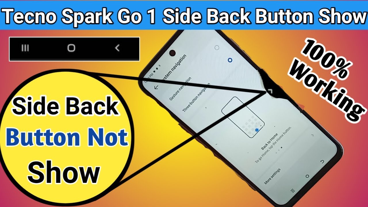 Tecno Spark Go 1 Side Back Button Not Show Youtube