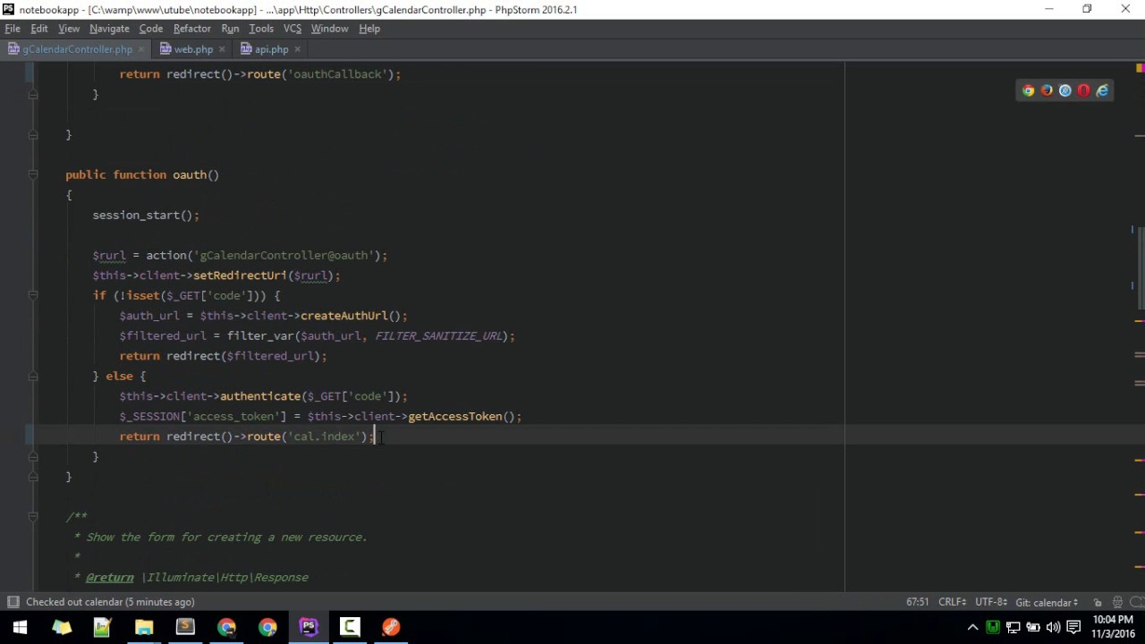 Google Calendar Api With Php Laravel Creating Events Youtube