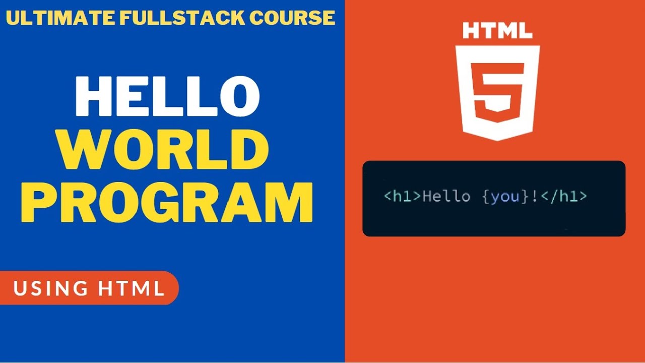 Html For Beginners Creating Your First Html Hello World Program Web