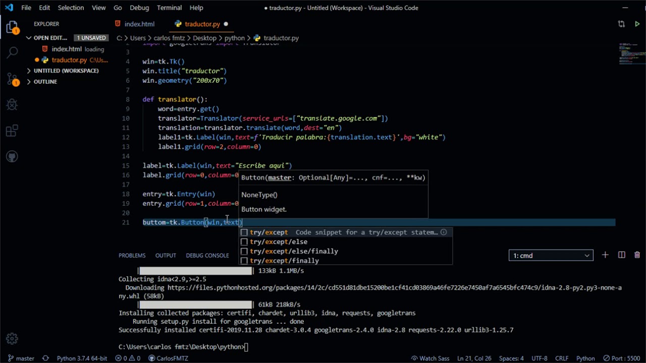 Como Hacer Un Traductor Con Python How To Make A Translator With