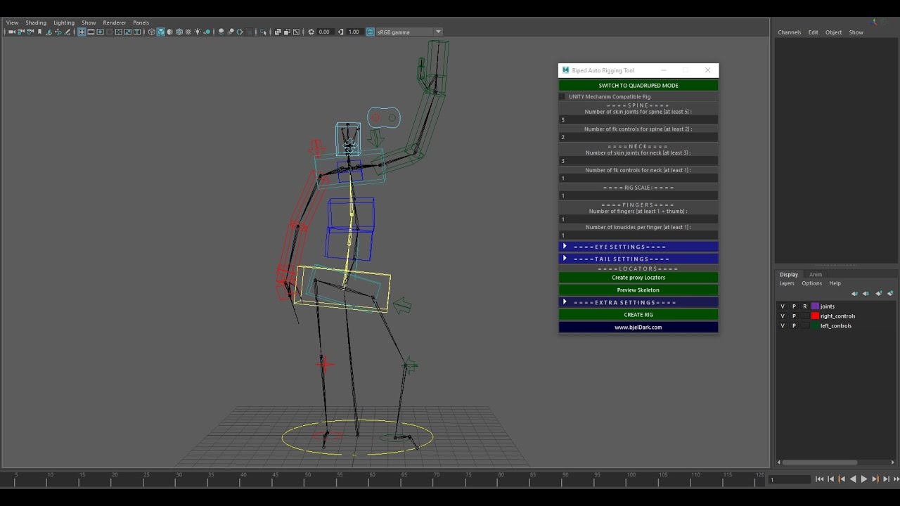 Biped Auto Rigging Script Youtube