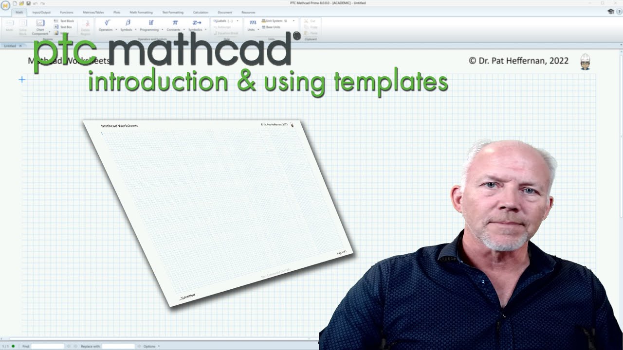 Ptc Mathcad Intro And Template Youtube