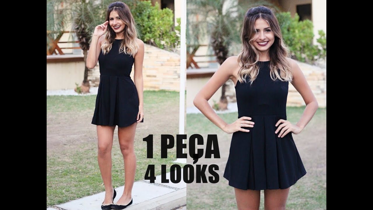 Como Usar Macaquinho Preto 1 Peça 4 Looks Youtube