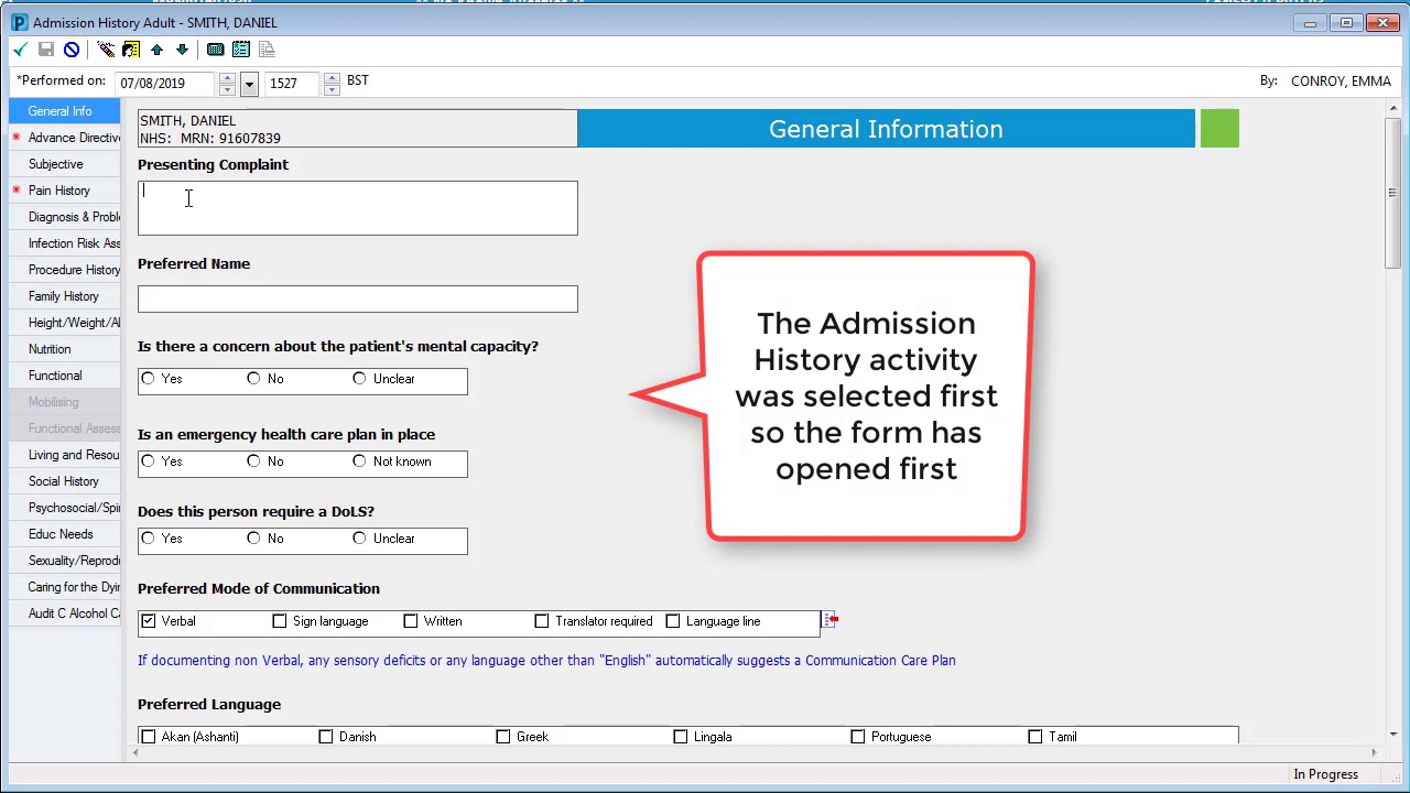 Carecompass Managing Activities Youtube
