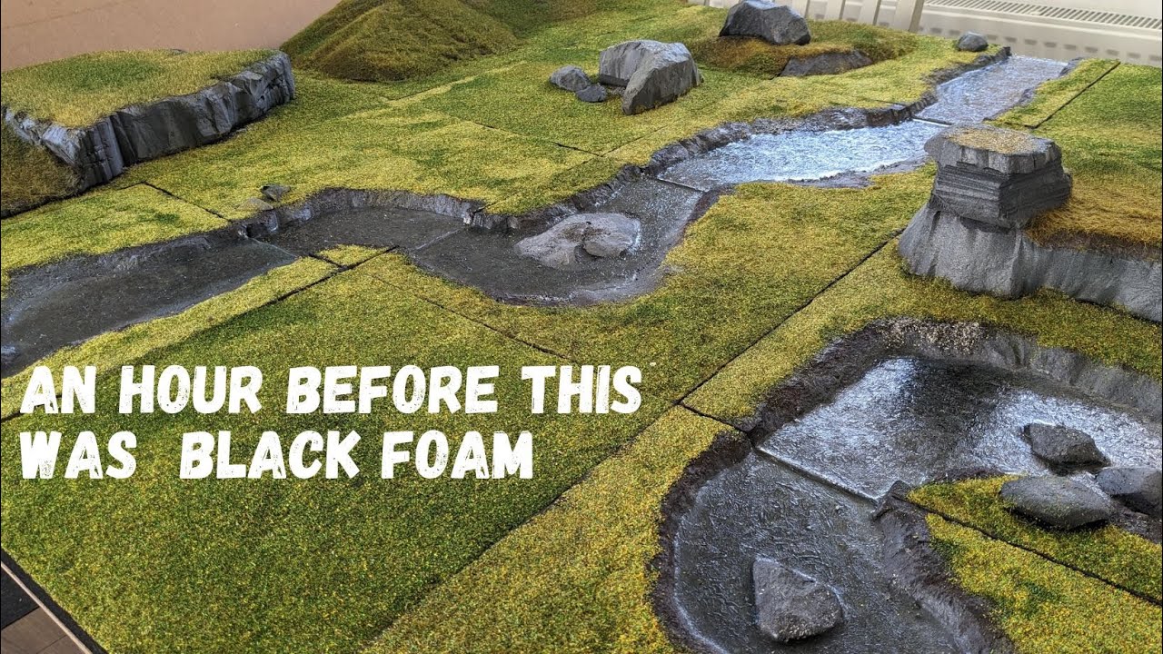 Easily Creating A Grassy Wargaming Board Part 5 Flocking Painting
