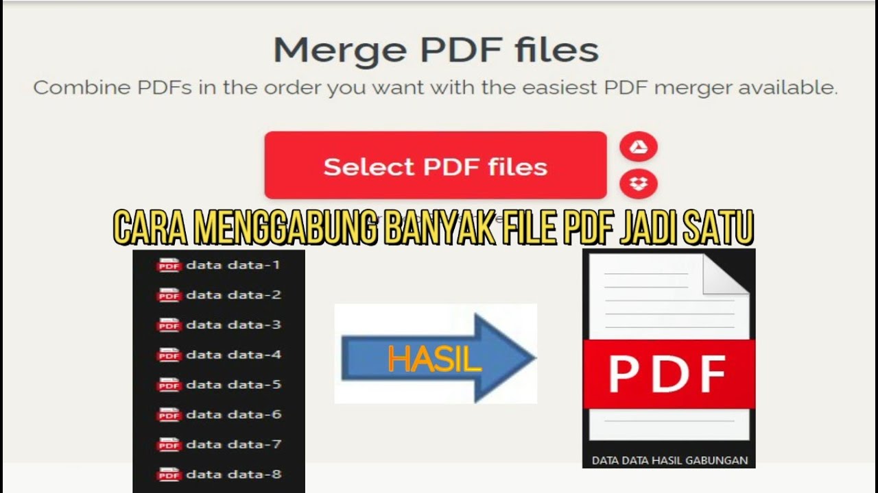 Cara Menggabung Merge Banyak File Pdf Jadi Satu Youtube