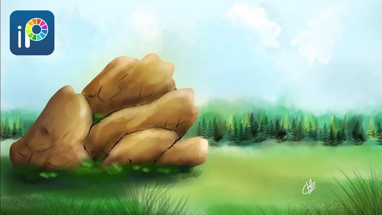 Landscape Painting Practice Ibispaint X Android Youtube
