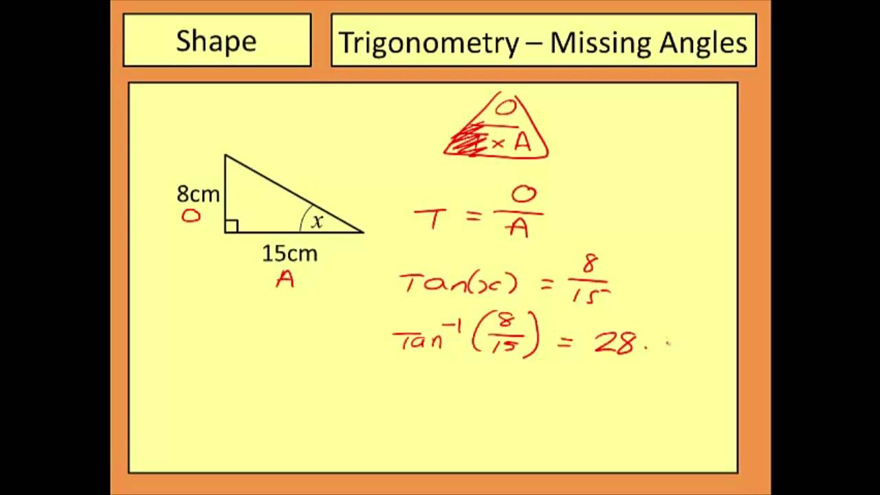 Trigonometry Missing Angles Youtube
