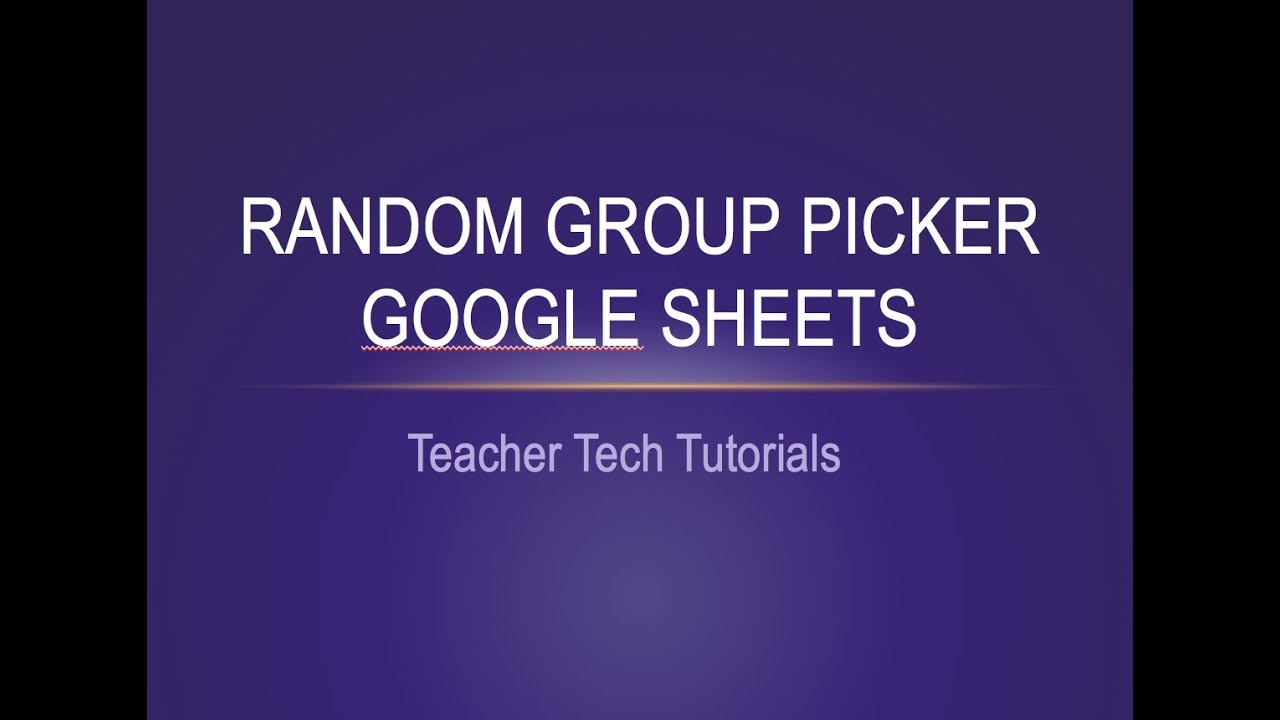 Google Sheets Random Picker Dayssery