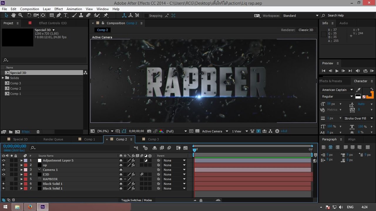 After Effects สอน Element 3d Youtube