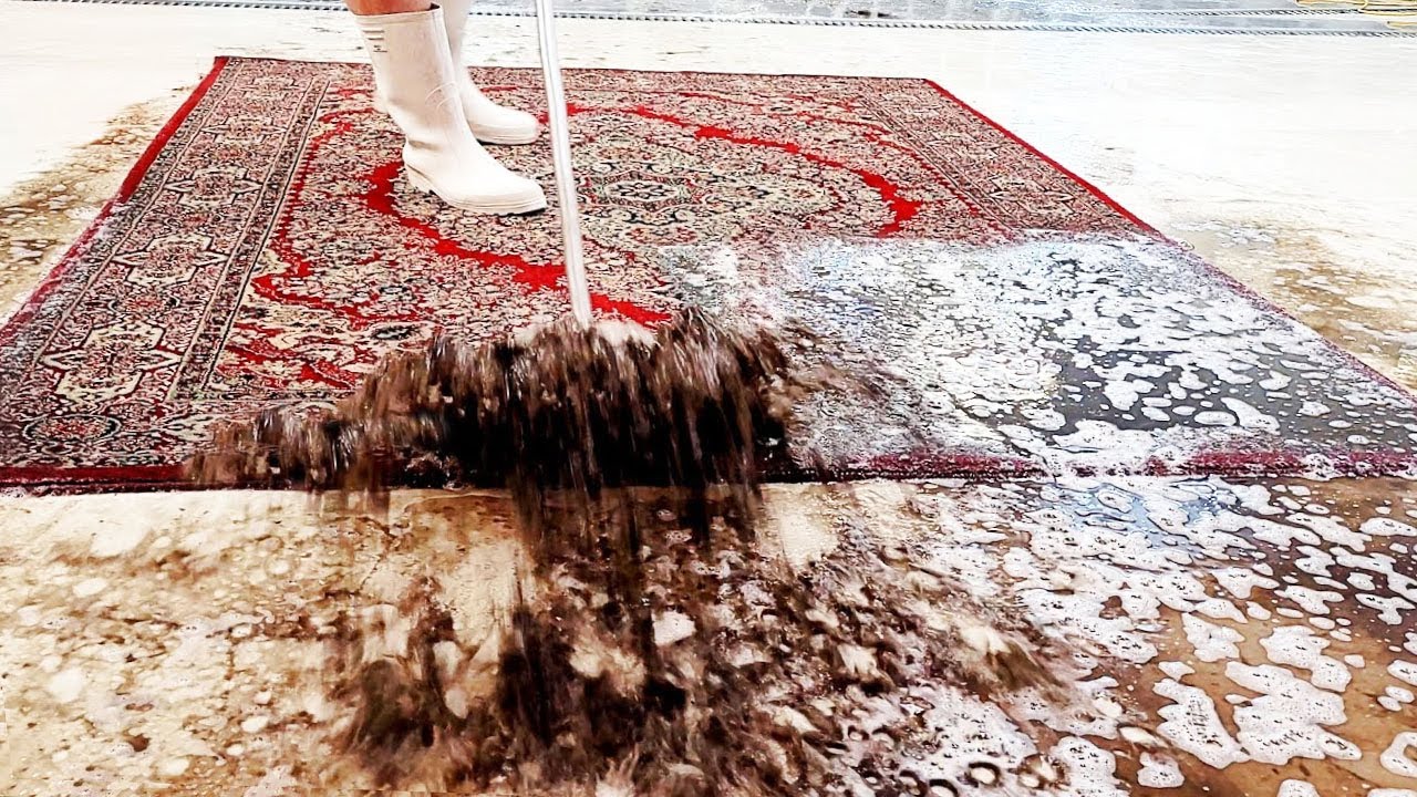 Extremely Dirty Carpet Cleaning Satisfying Di̇rty Rug Cleaning Asmr