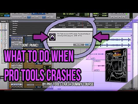What To Do When Pro Tools Crashes Pro Tools Crash Dummy Course Youtube